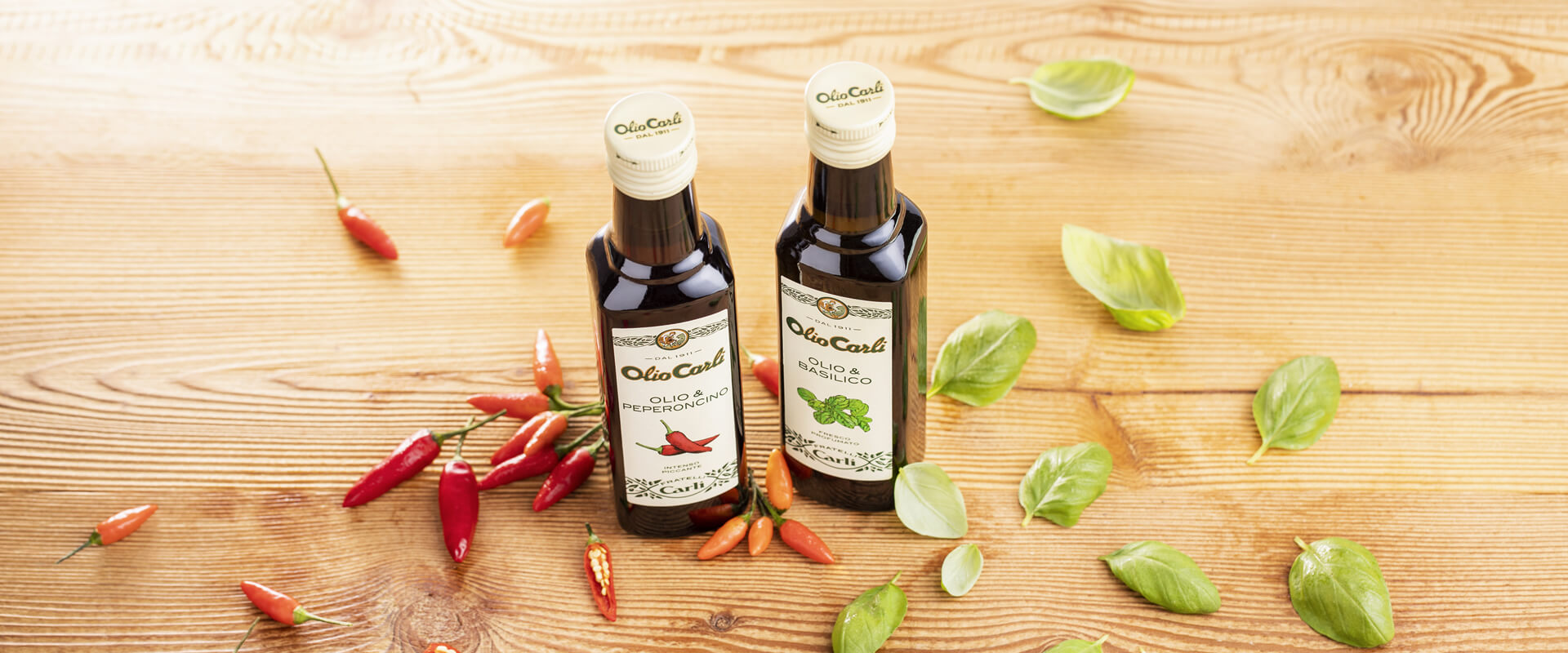 Olio infuso al Peperoncino e al Basilico - Fratelli Carli